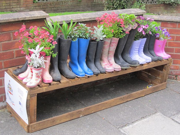 Turn your old Wellies into Colourful Planters - eDecks Blog