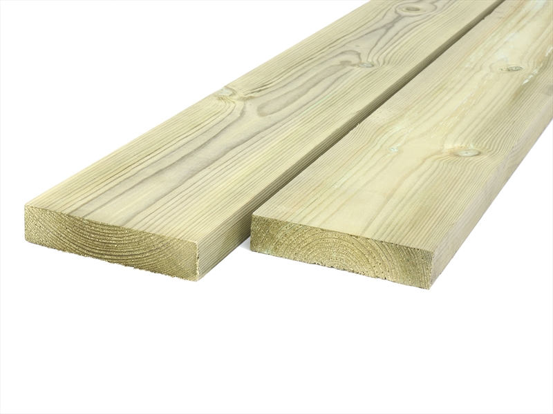 Treated Planed Square Edge Timber (100mm x 25mm)