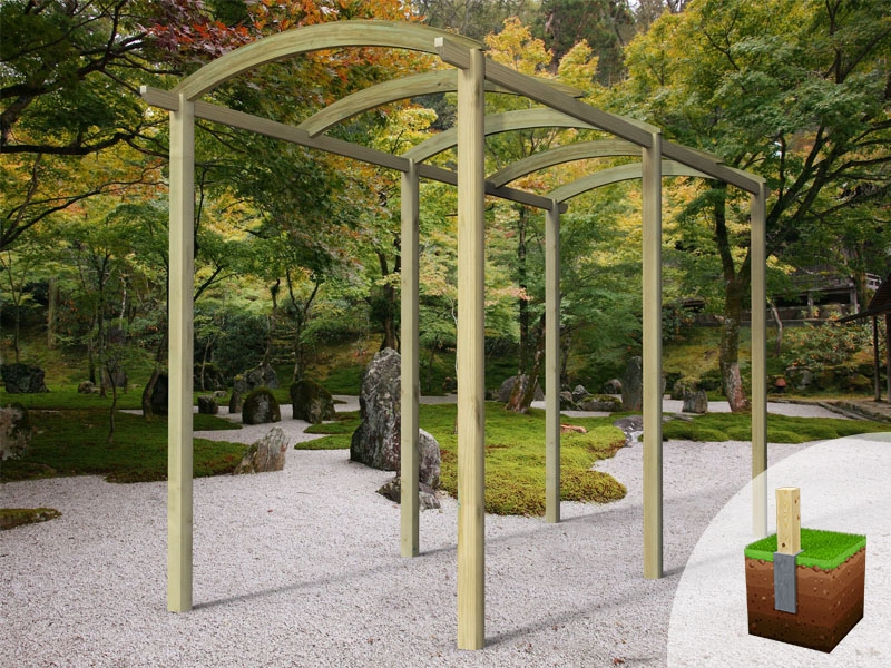 Contemporary Colonnade Pergola